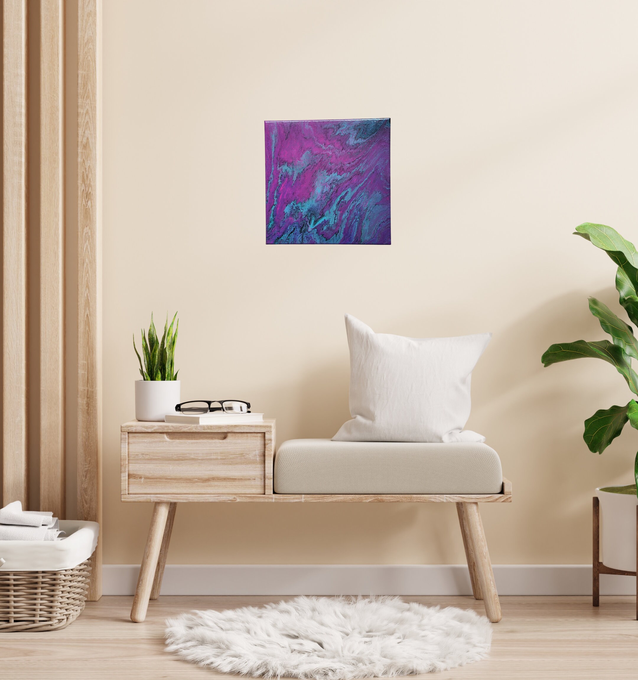 Magical Patterns 12x12 Acrylic Poured Painting Original - Etsy