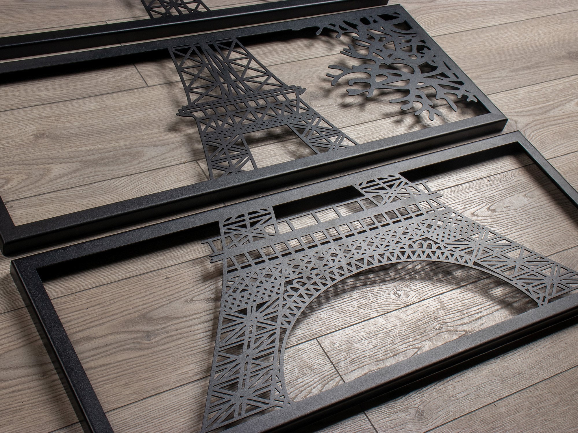 Eiffel Tower Metal Wall Art Decor, 4 Piece Wall Art, Eiffel Large Metal ...