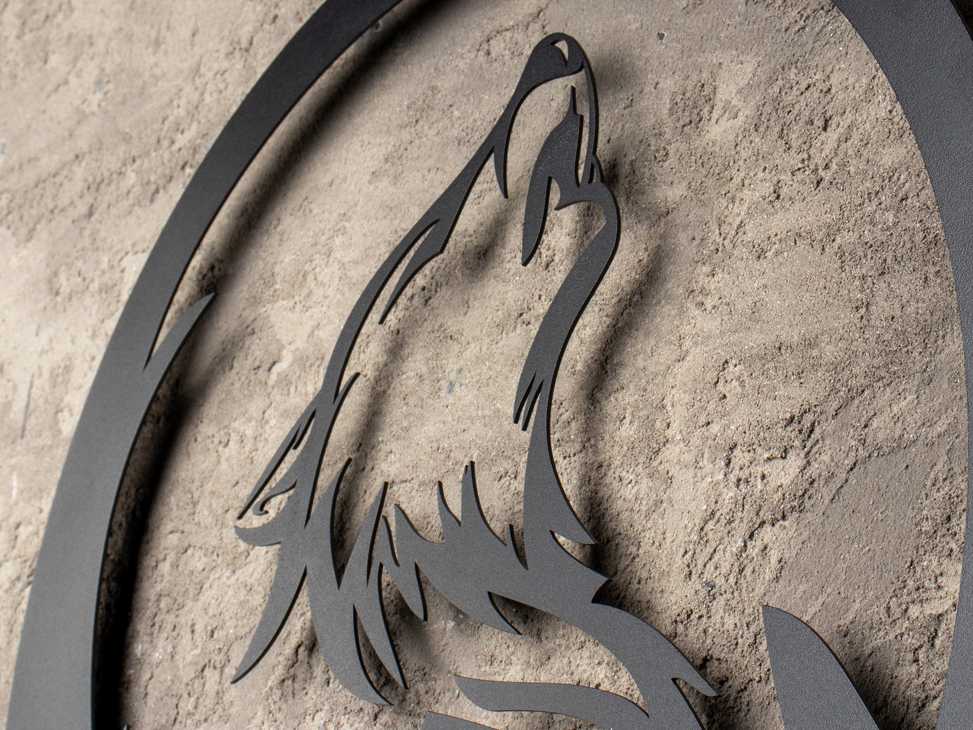 Wolf Metal Wall Art Black Metal Wall Decor Metal Wolf Head | Etsy