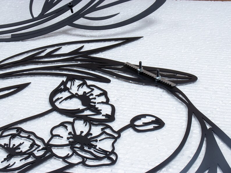 Poppy Flowers Metal Wall Decor Set Metal Wall Art Bedroom - Etsy