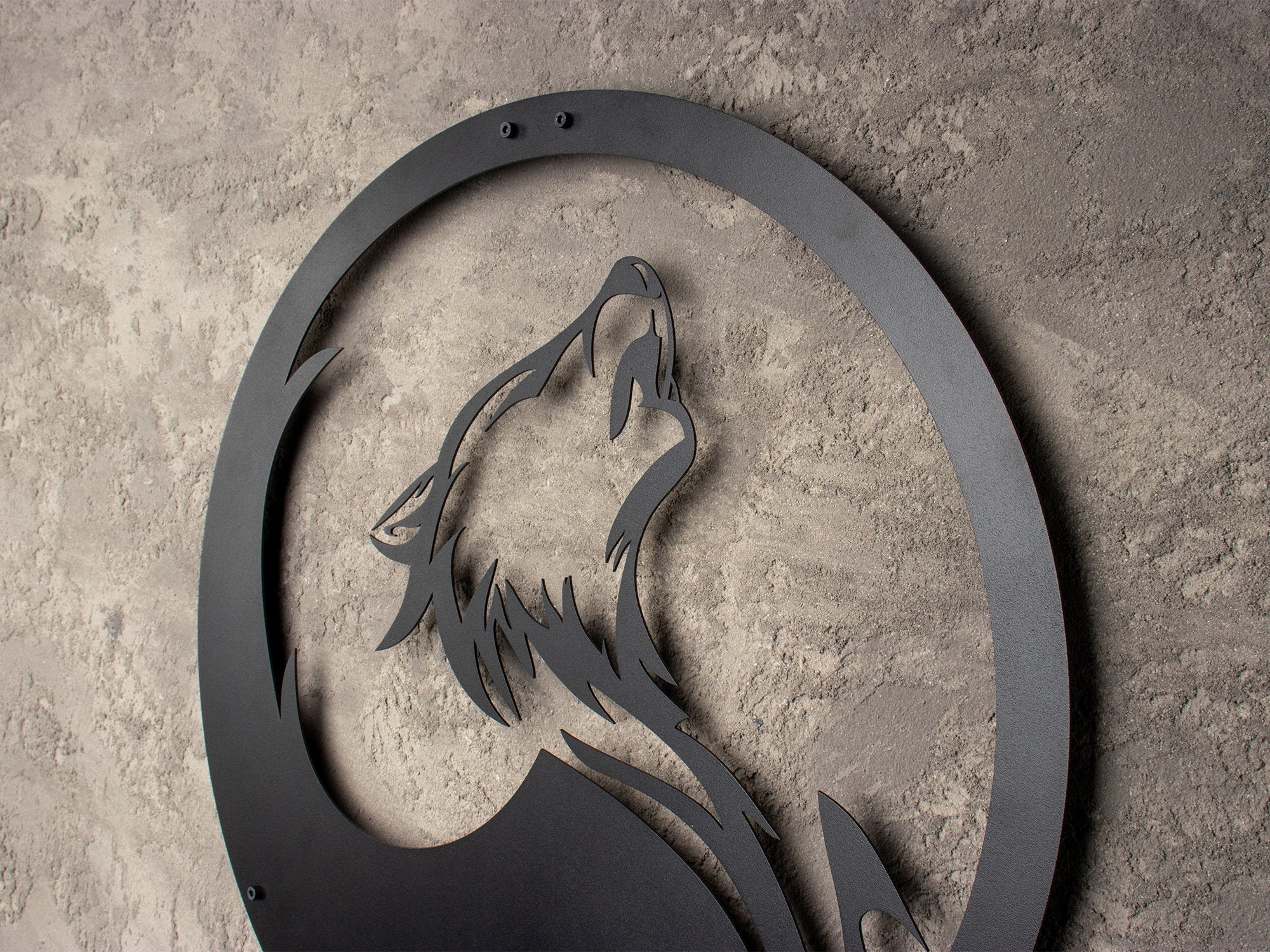 Wolf Metal Wall Art Black Metal Wall Decor Metal Wolf Head | Etsy