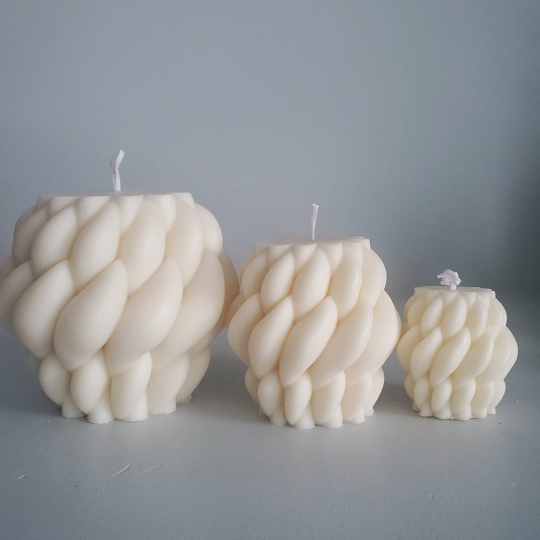 Aesthetic Twirl Raindrop Candle, Wavy Candle, Geometric Shaped Candle ...