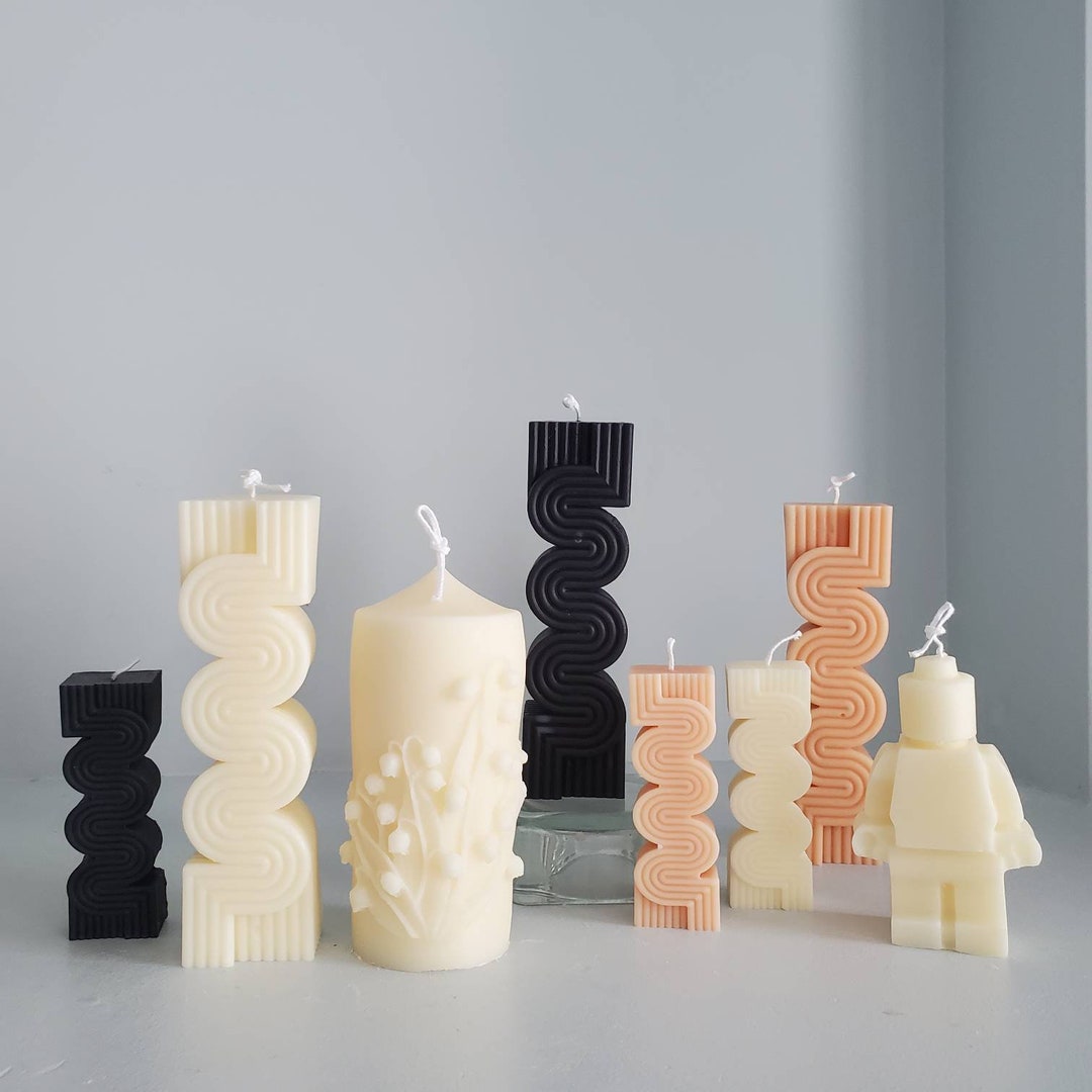 Wavy Candle | Gift for Mom, Man Candle, Robot Candle | Lily of the ...