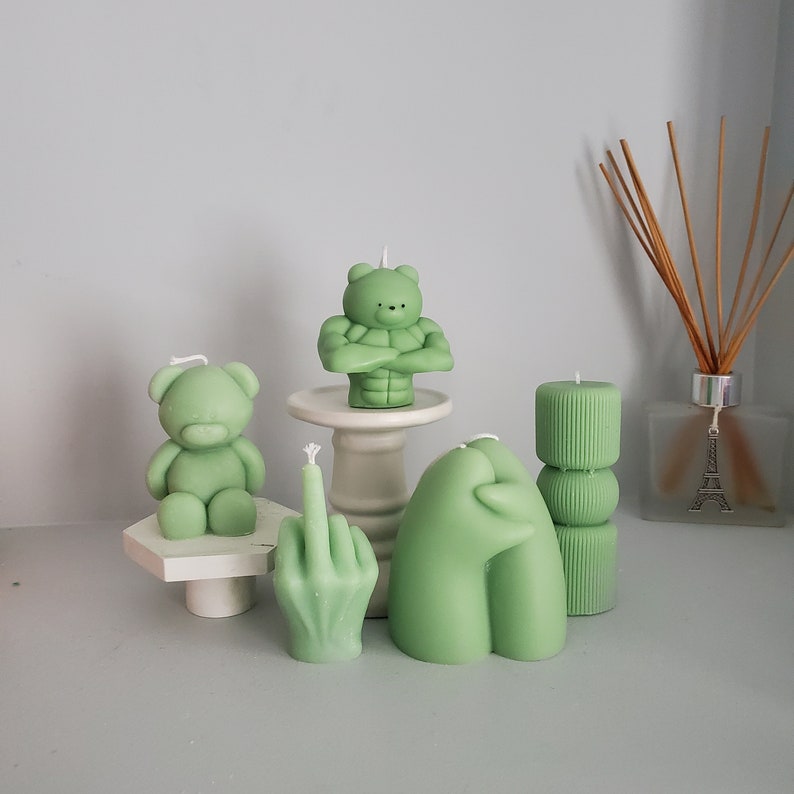 Funny Candle Gift Set | Huggy Candle, Small Middle Finger Candle, Bear ...