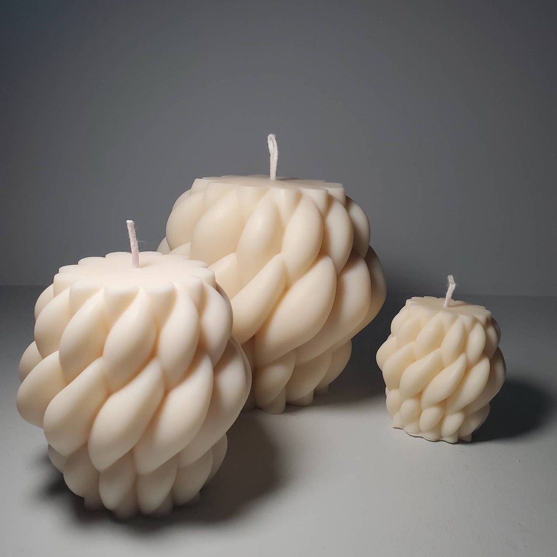 Aesthetic Twirl Raindrop Candle Wavy Candle Geometric Shaped - Etsy