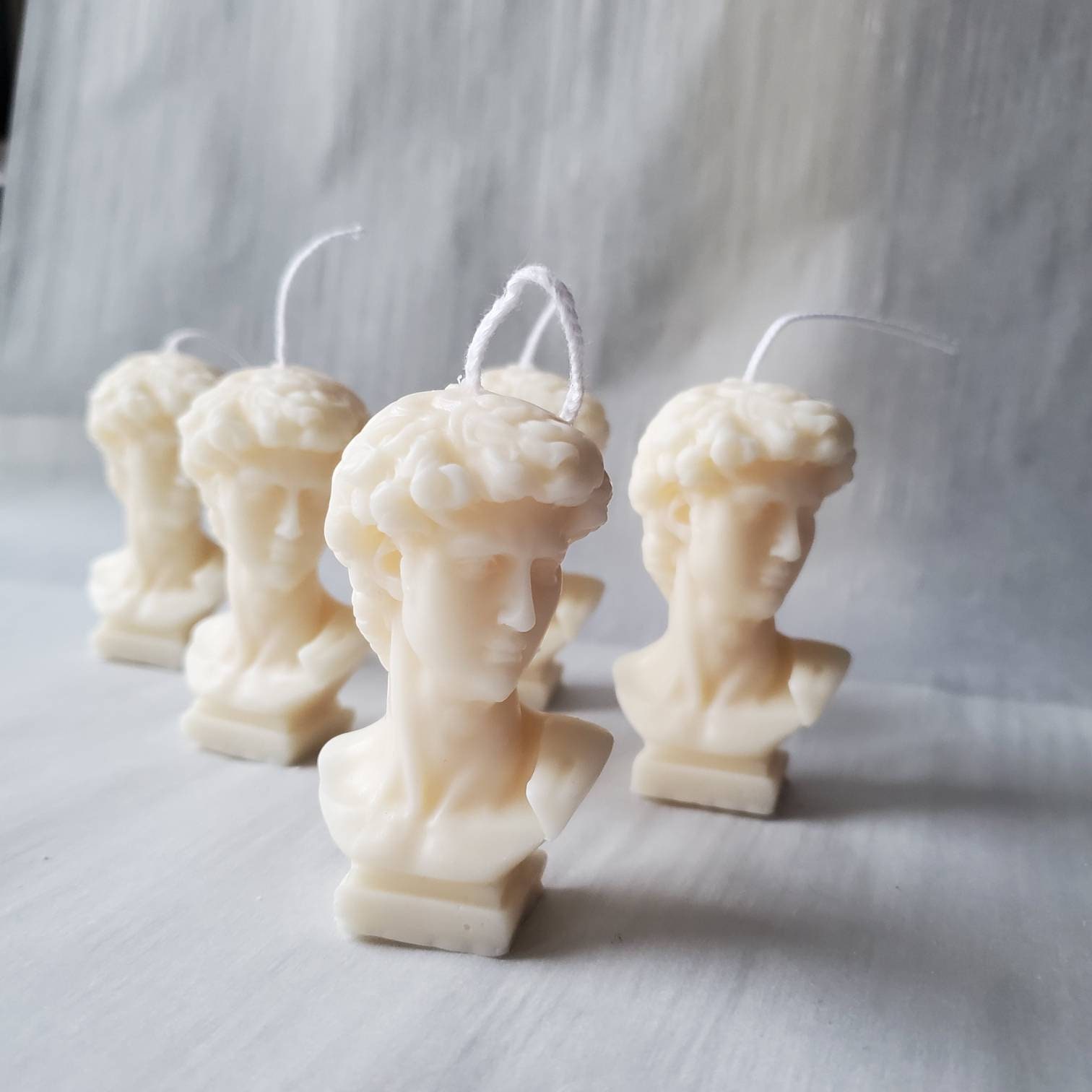 Sculpture David Head Candle - Bust Candle, Ribbed Candle, Modern Soy ...