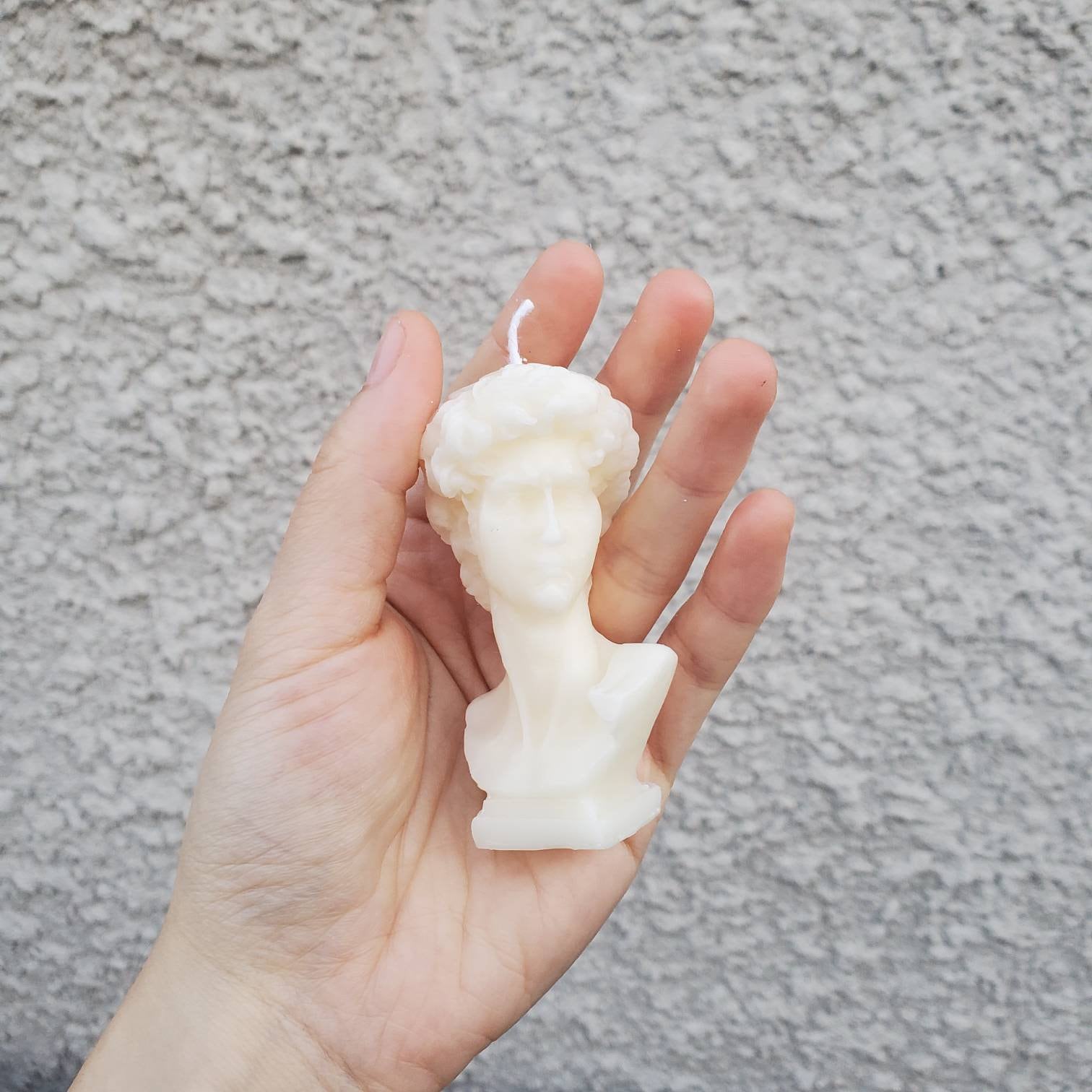 Sculpture David Head Candle - Bust Candle, Ribbed Candle, Modern Soy ...