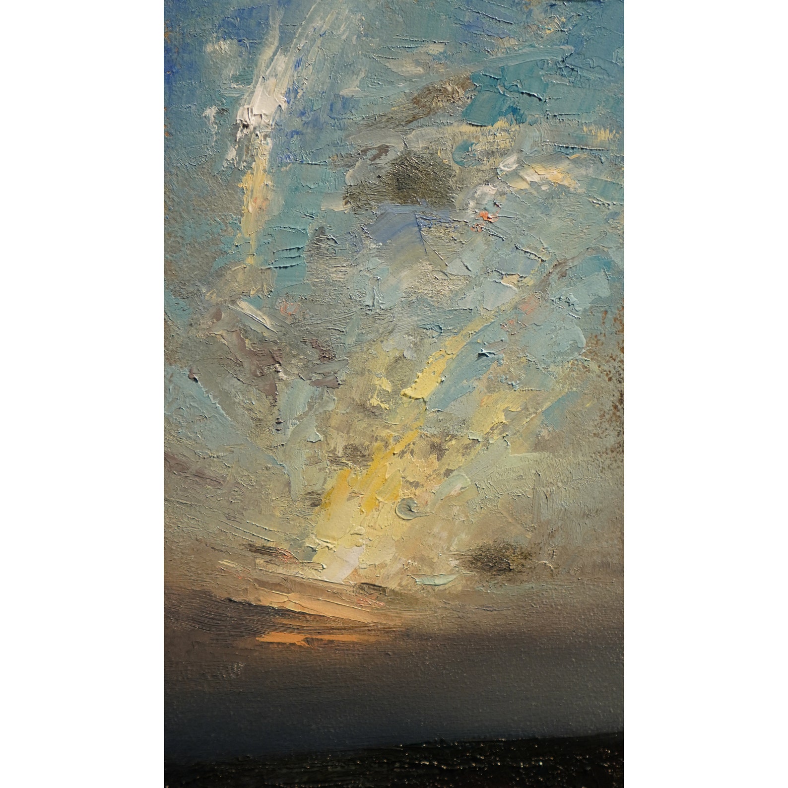 Original Oil Painting Landscape Vertical Wall Art - Etsy