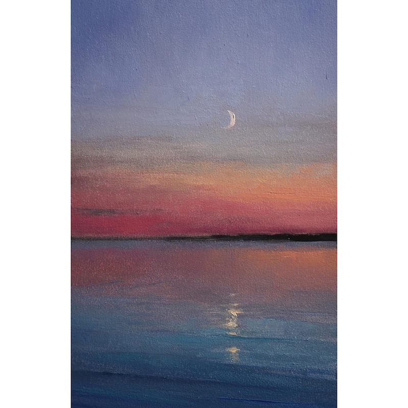Crescent Moon Art - Etsy