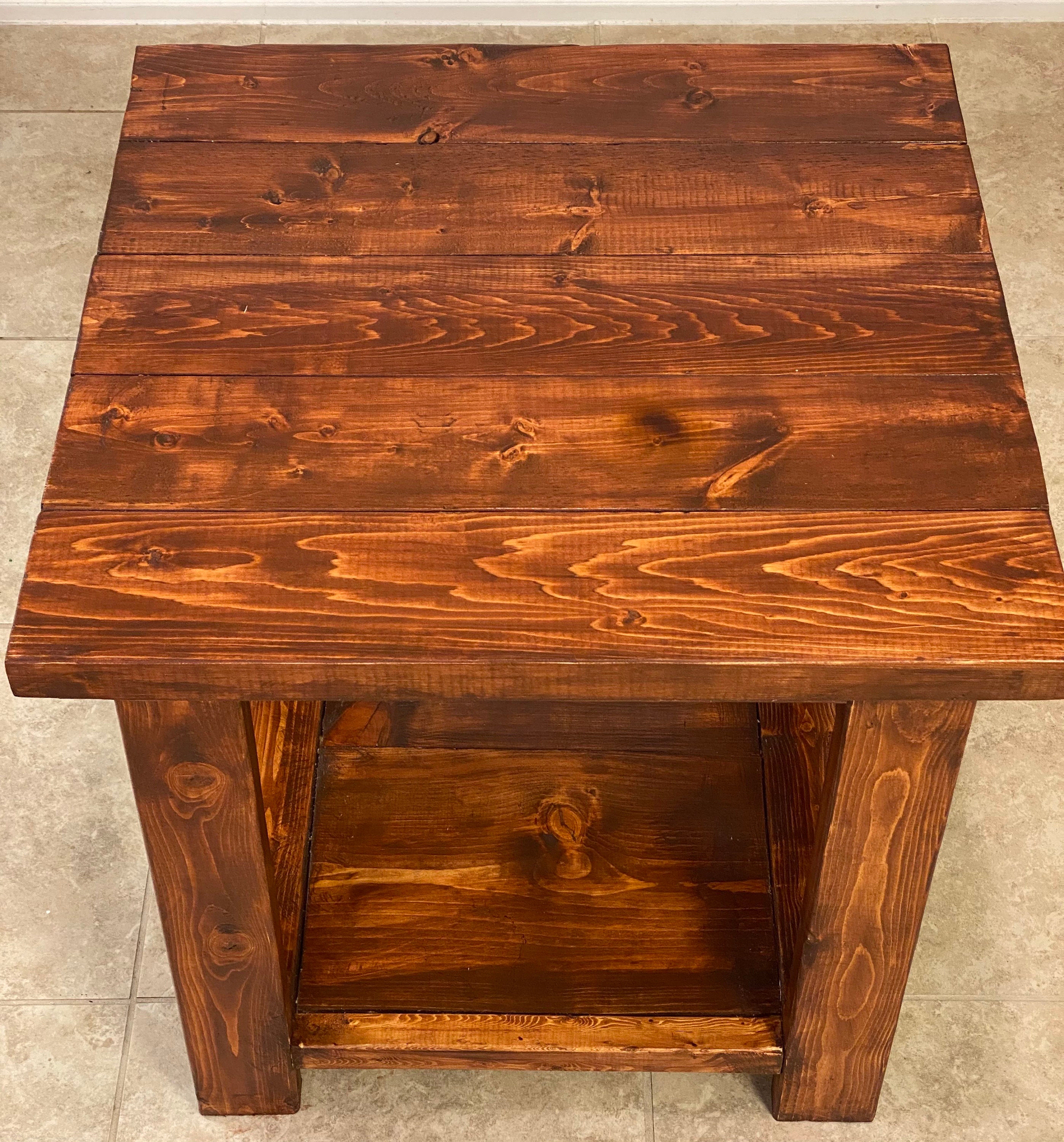 Farmhouse Rustic X End Table - Etsy