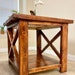 Farmhouse Rustic X End Table - Etsy