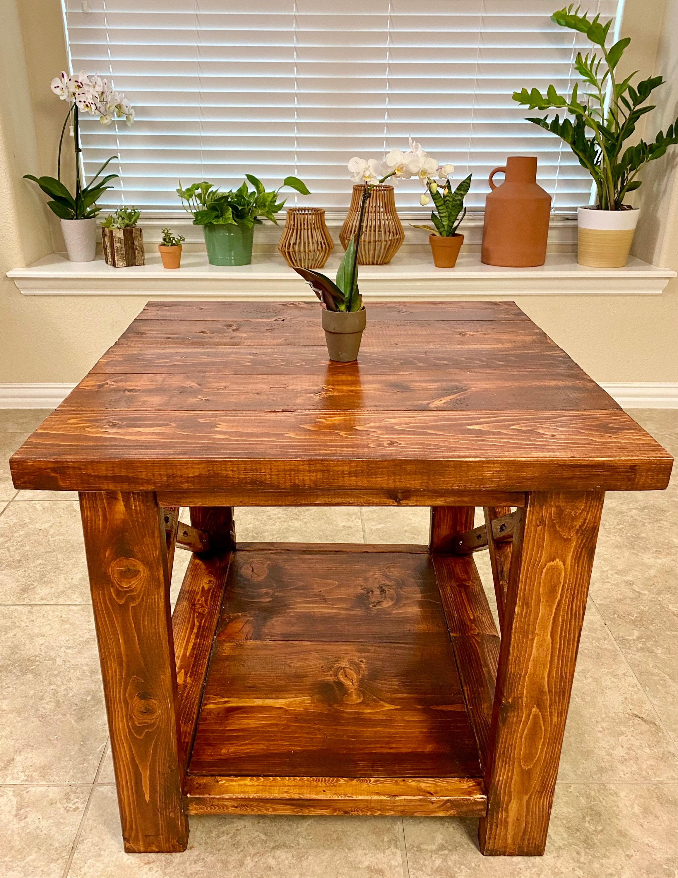 Farmhouse Rustic X End Table - Etsy