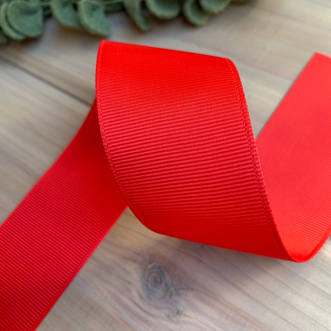 Poppy Red Grosgrain Ribbon, 1.5 7/8 3/8 Ribbon, Hair Bow Supplies - Etsy