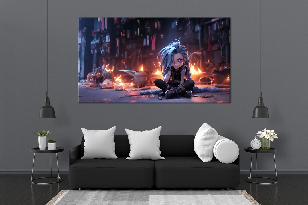 JINX Art From Arcane TV Series Canvas Print Art Wall Decor JINX Canvas ...