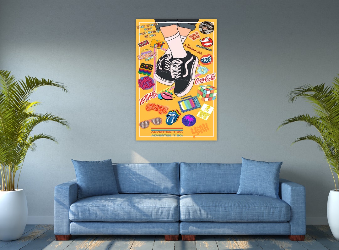 Cool Famous 80's Theme Posters Art Wall Art Interior Design Canvas ...