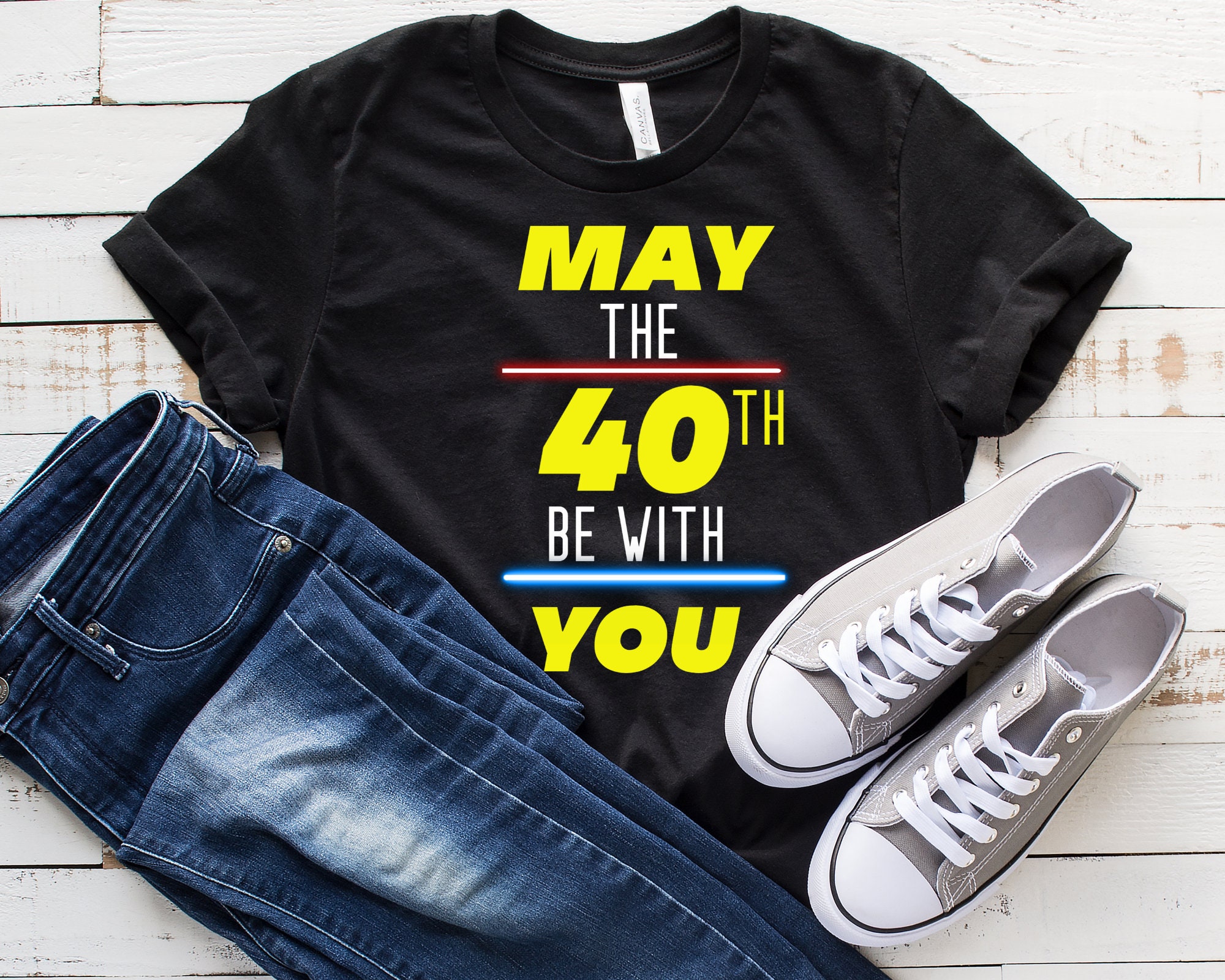 May the 40th Be With You Shirt 40th Birthday Shirt 40th | Etsy