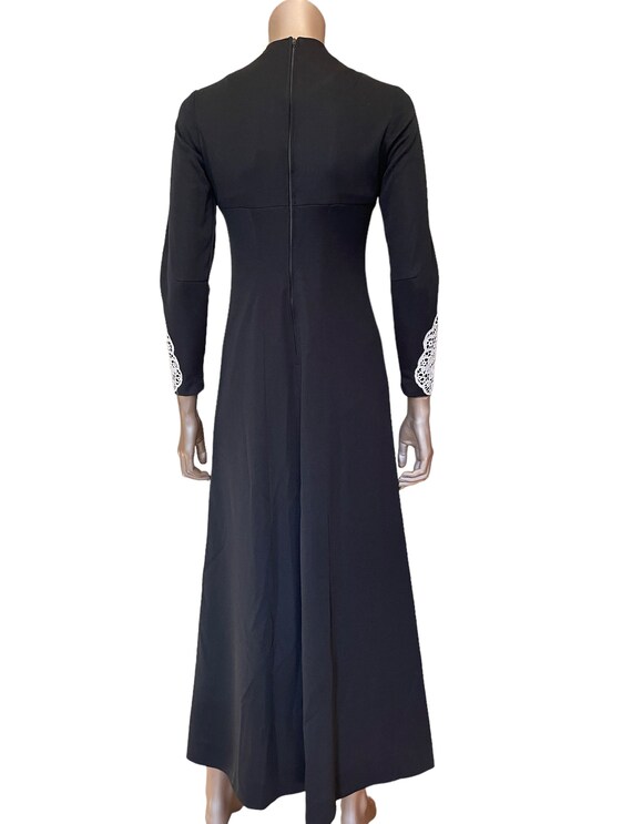 Vintage 1970s Goth Style Hostess Gown with Victorian … - Gem