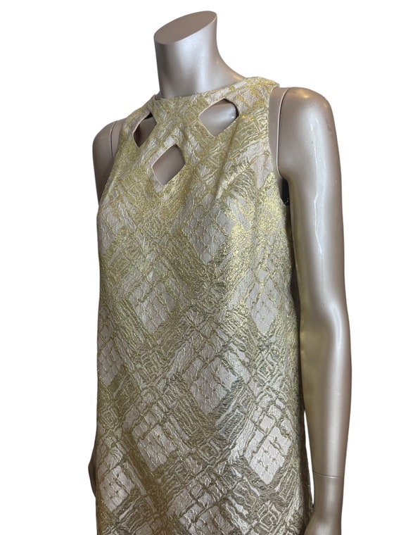 Vintage 1960s Metallic Sheath with Cutouts - Gem