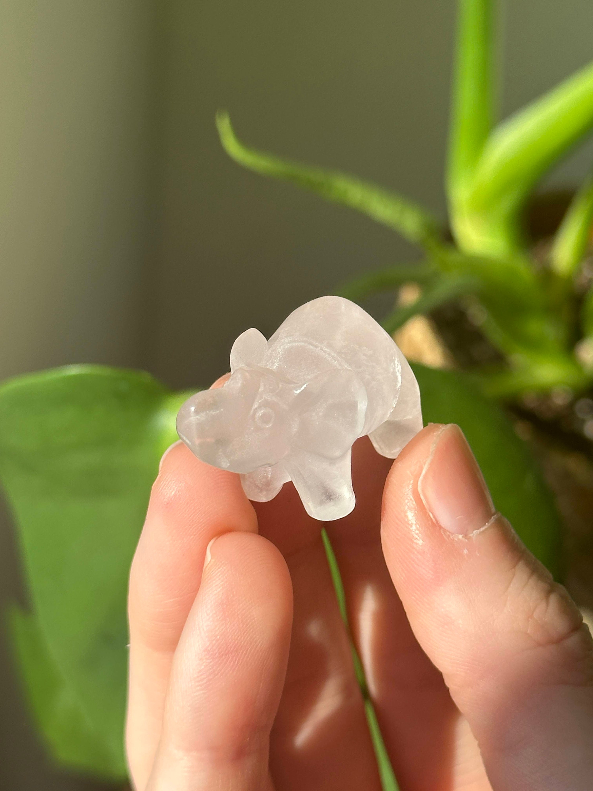 Clear Quartz Elephant Carving | Crystal Animal Totem | Clarity ...