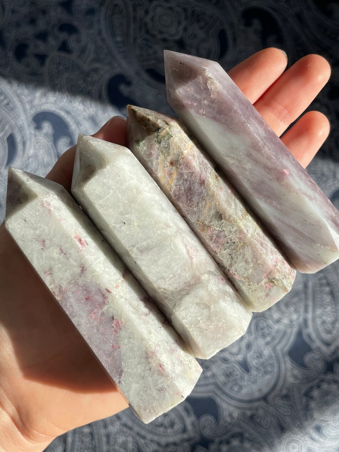 Plum Tourmaline Tower, Pink Tourmaline, Crystal Tower, Crystal Carving ...