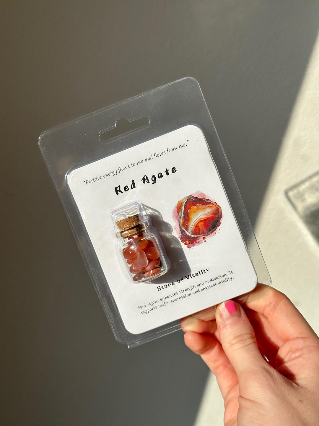 Carnelian Crystal Chip Jar, Vitality & Creativity Crystals, Crystal ...