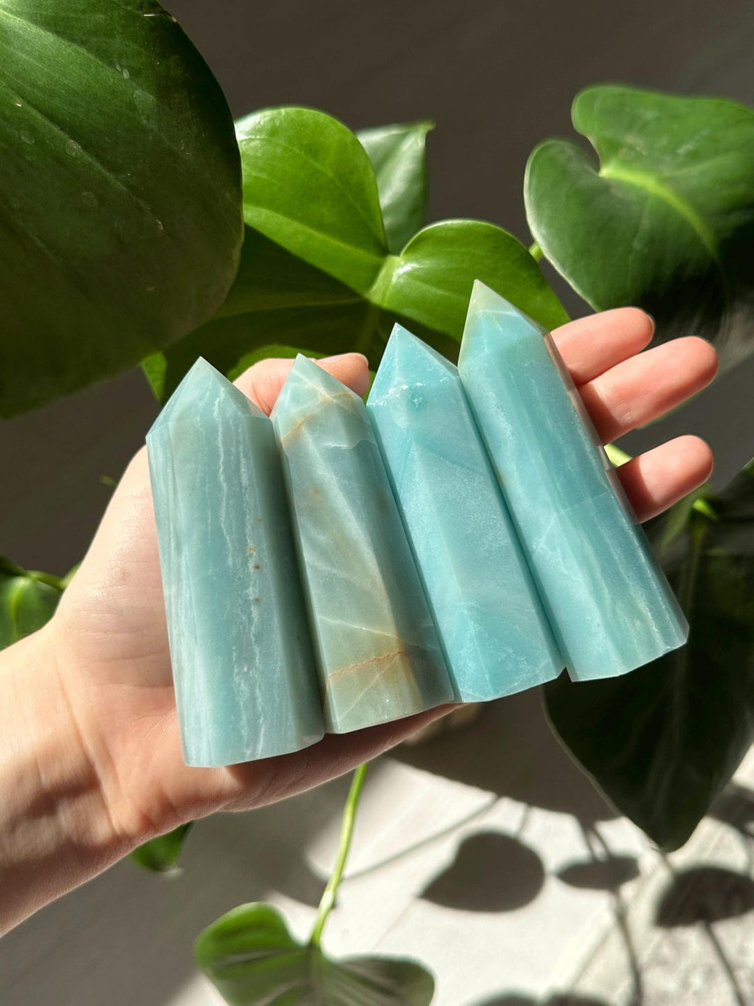 Crystal Caribbean Calcite Tower, Caribbean Calcite Crystal, Blue ...