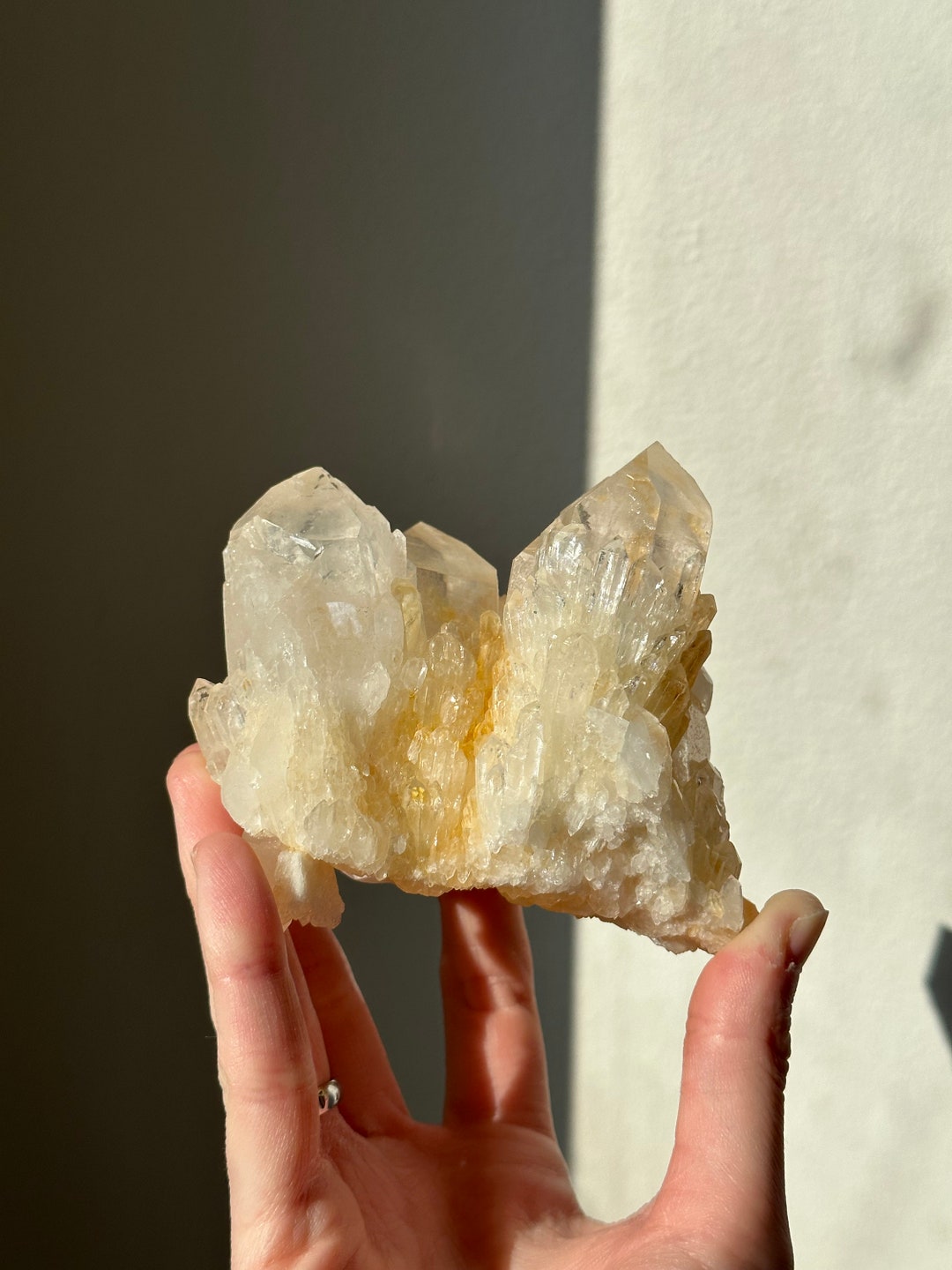 Golden Healer Cluster With Free Stand | Raw Quartz for Healing ...