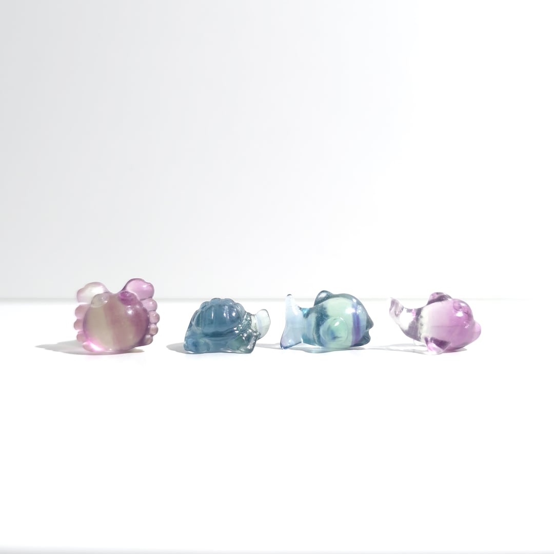 Cute Crystal Sea Animal Carvings, Gifts for Healing, Nature Gemstone ...