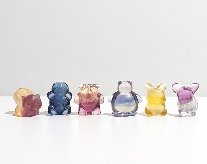 Animal Pal Rainbow Fluorite Crystal Collection, Crystal Figures, Carved ...