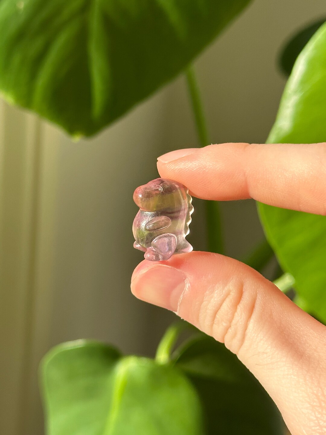 Crystal T-rex Dinosaur Carving | Chunky Mini Figurine 1.5cm | Cute ...