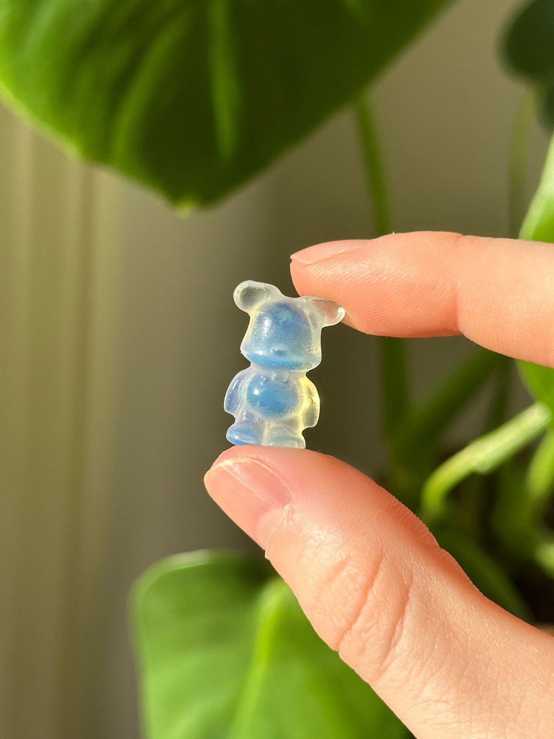 Mini Opalite Teddy Bear Crystal | 1.5cm Crystal Bear Figurine | Pocket ...