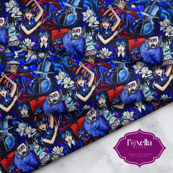 Wednesday Addams Fabric - Etsy
