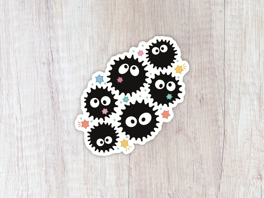 Soot Sprites Sticker, Anime Decal, Kawaii Notebook Sticker, Magical ...
