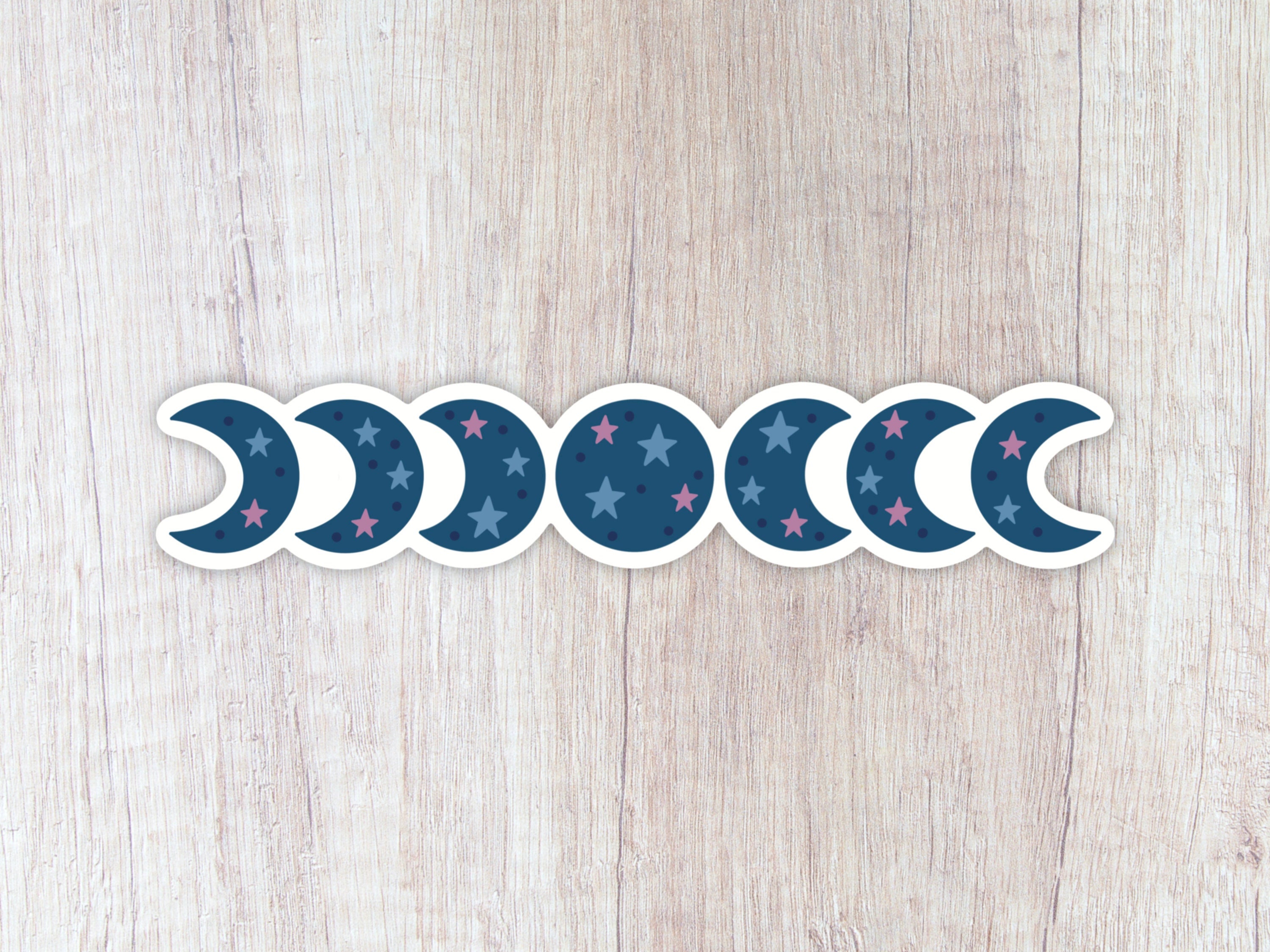Moon Phases Sticker, Astro Decal, Manifesting Sticker, Celestial ...