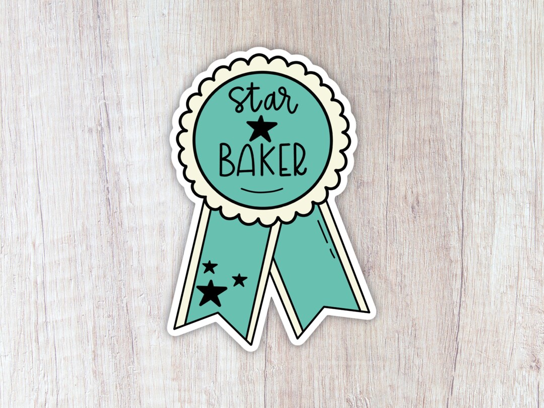 Star Baker Ribbon Sticker, Great British Baking Show Vinyl Sticker ...