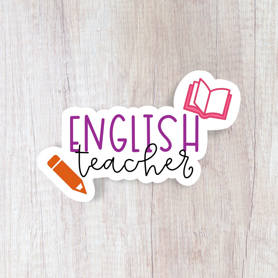 English Teacher Sticker Reading Sticker Teach Laptop - Etsy