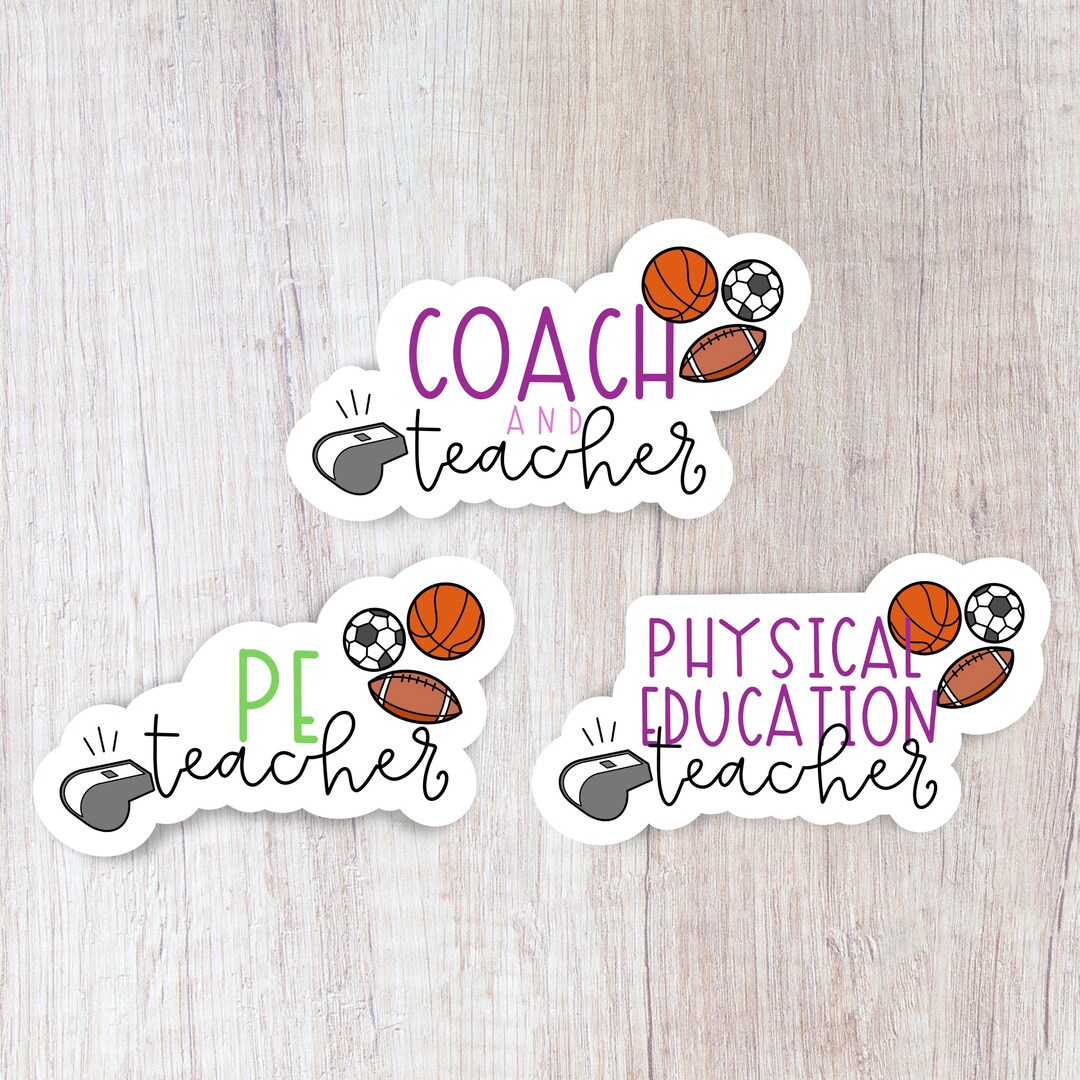 PE Teacher Sticker Coach Sticker Specials Teacher Sticker - Etsy