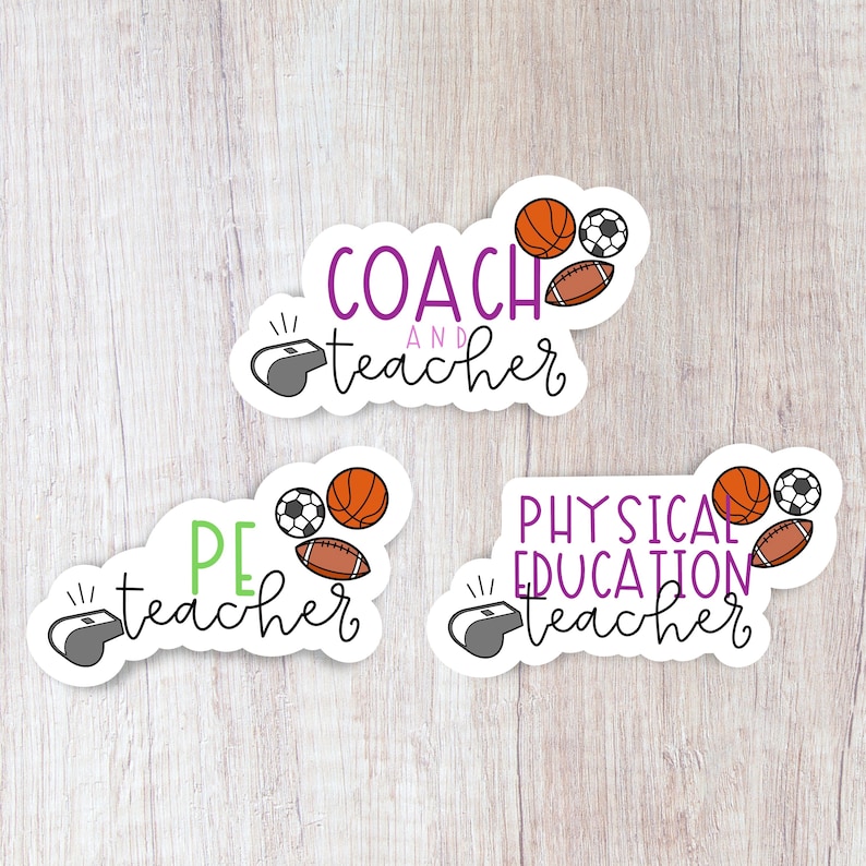 PE Teacher Sticker Coach Sticker Specials Teacher Sticker - Etsy