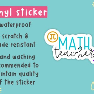 Math Teacher Sticker Geometry Teacher Sticker STEM Teacher - Etsy
