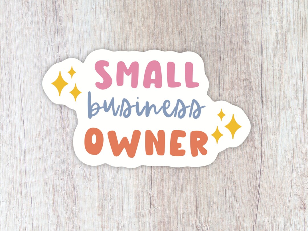 Small Business Owner Waterproof Sticker, Business Goals Laptop Decal ...