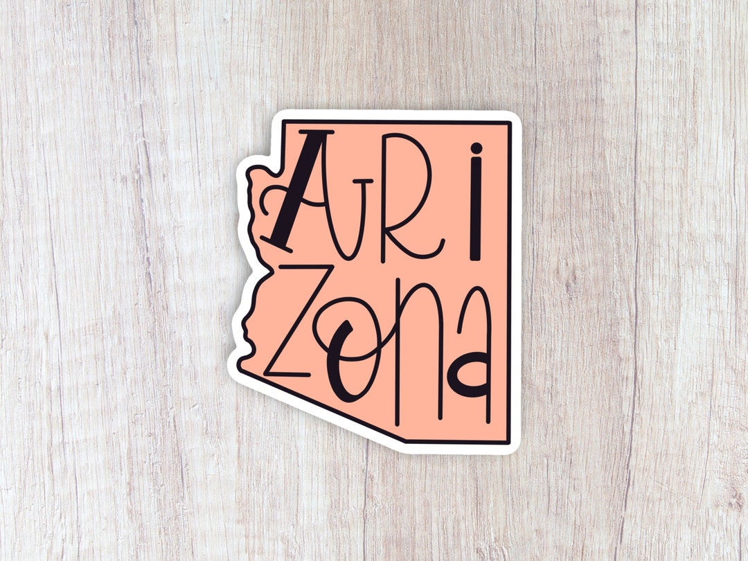 Arizona Sticker, State Sticker, Cute Laptop Sticker, Waterproof Water ...