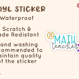 Math Teacher Sticker, Geometry Teacher Sticker, STEM Teacher, Teach ...