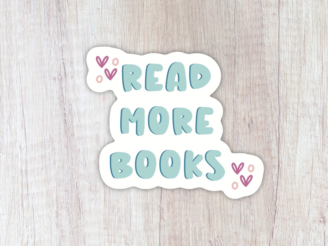 Read More Books Sticker, Library Laptop Decal, Bookish Notebook Sticker ...