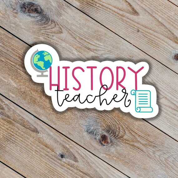 History Teacher Sticker Social Studies Sticker Laptop | Etsy