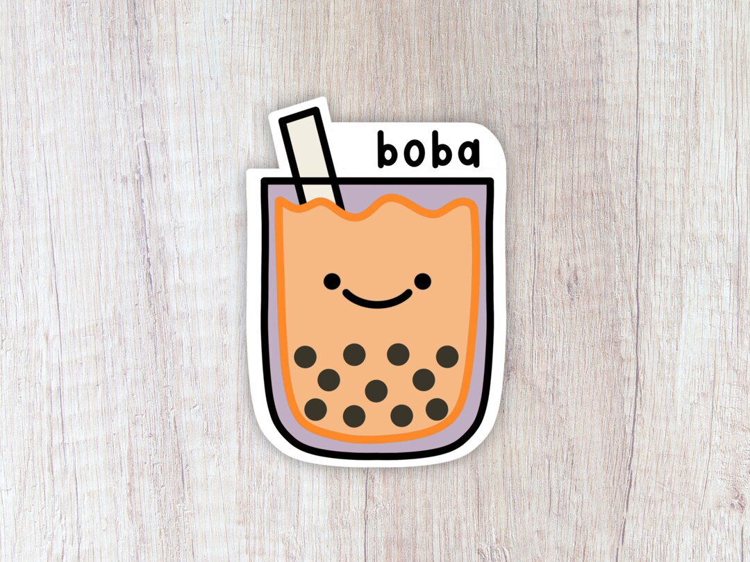 Boba Tea Sticker, Beverage Girl Sticker, Bubble Tea Sticker, Kawaii ...