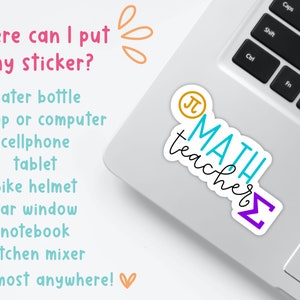 Math Teacher Sticker Geometry Teacher Sticker STEM Teacher - Etsy