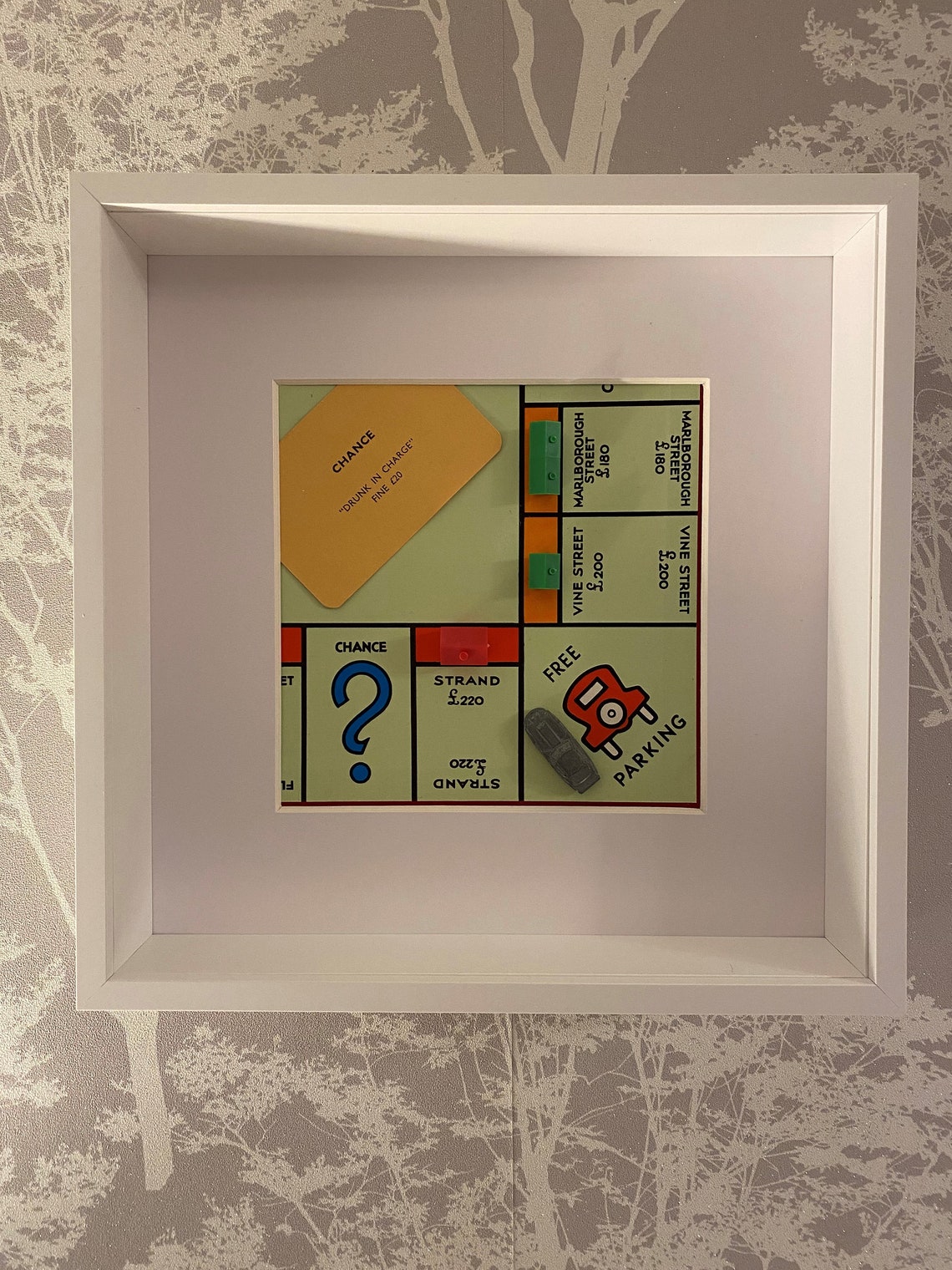 Vintage Monopoly Game Board Box Frame free Parking | Etsy