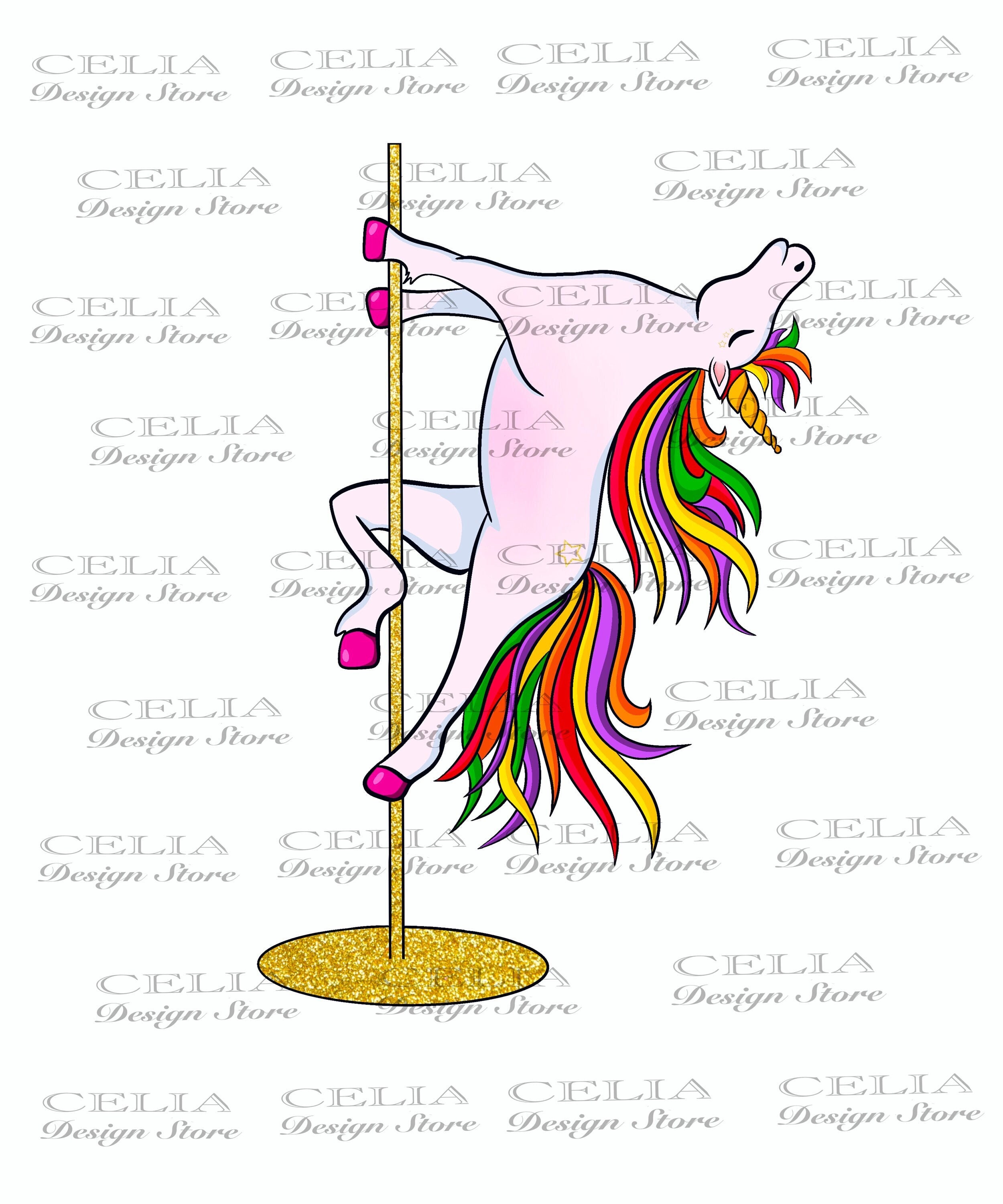 Funny Pole Dancing Unicorn PNG, Digital Download - Etsy