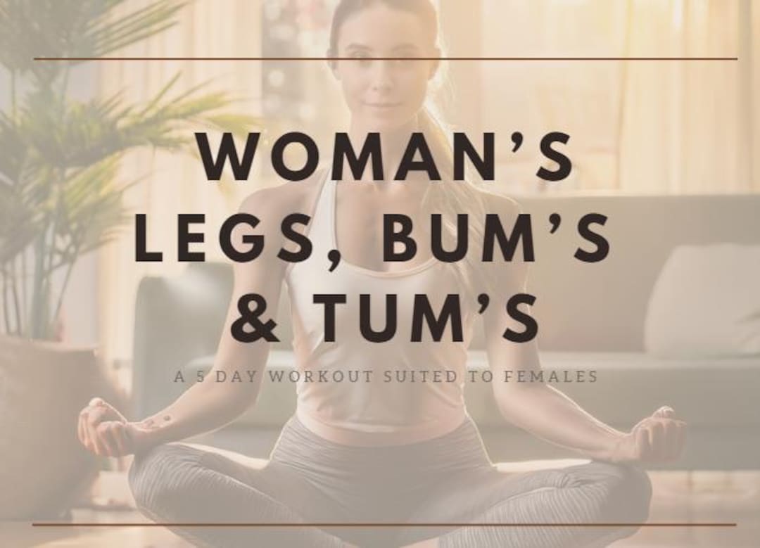 Woman's Home Workout Plan and Tracker - Legs Bums & Tums - Etsy
