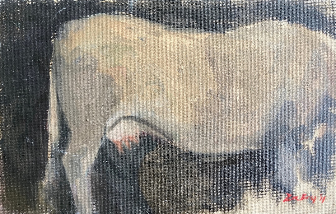 Cow in the Barn, Basque Country - Etsy